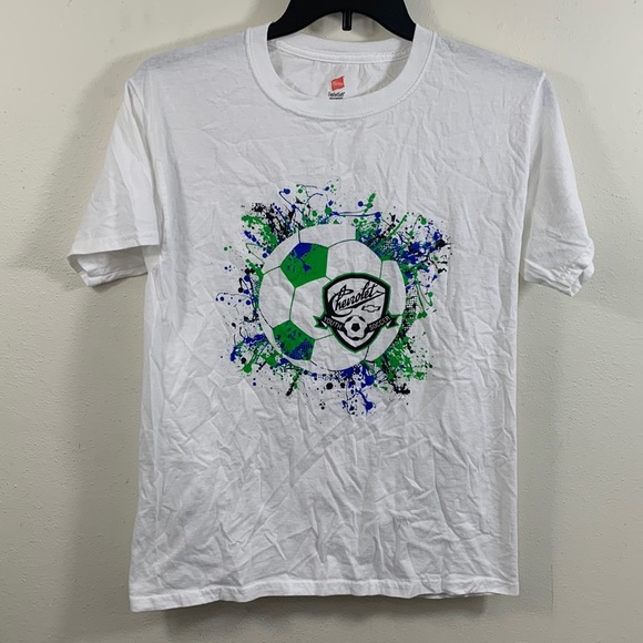 Hanes | Shirts & Tops | Chevrolet Youth Soccer Tshirt Kids Size M White ...